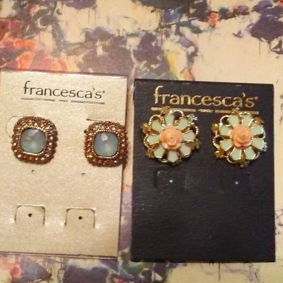 Francesca's Collections | Jewelry | 2 Pr Francescas Post Earrings ...